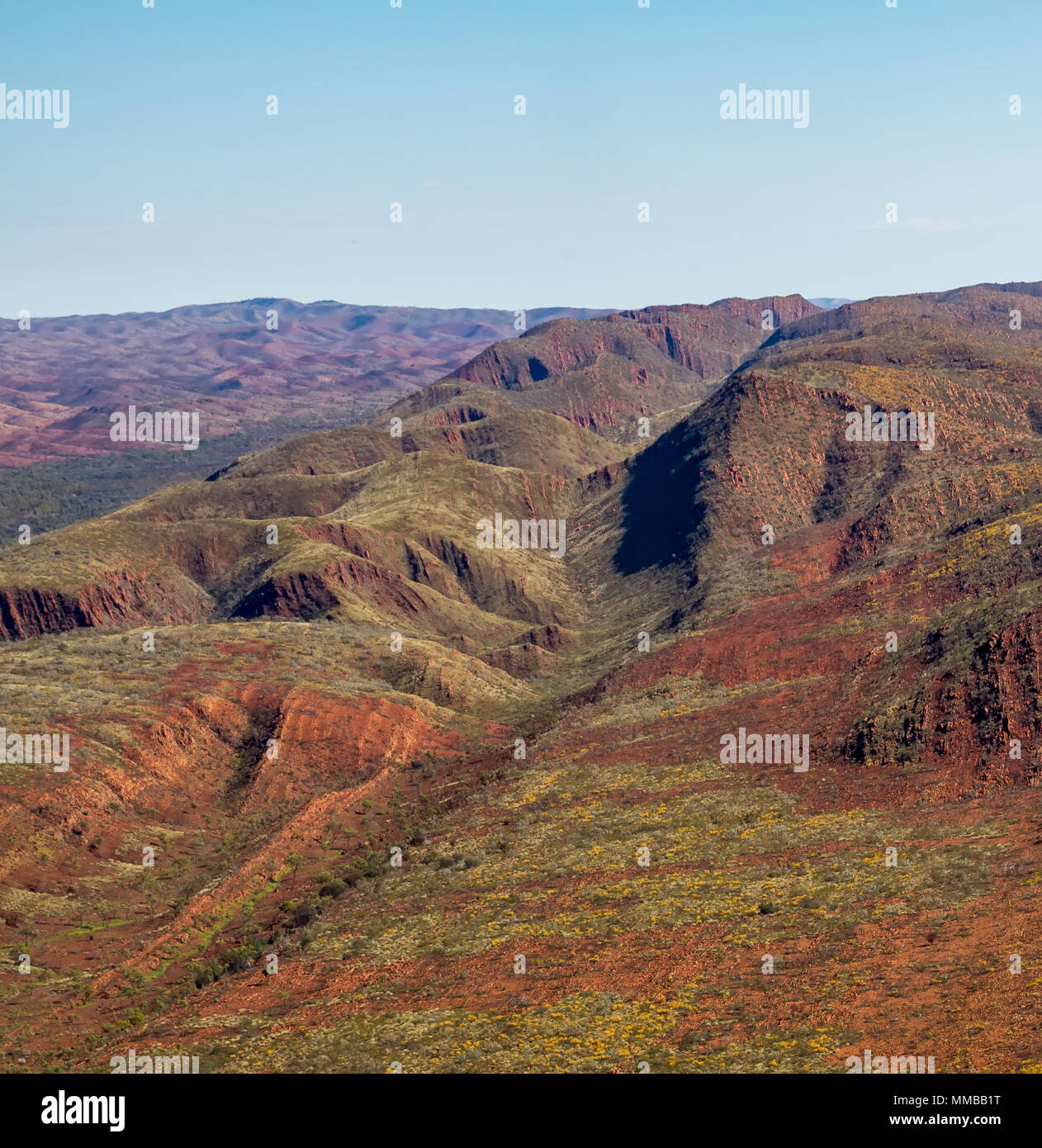 Aerial view of the West MacDonnell Ranges Stock Photo - Alamy