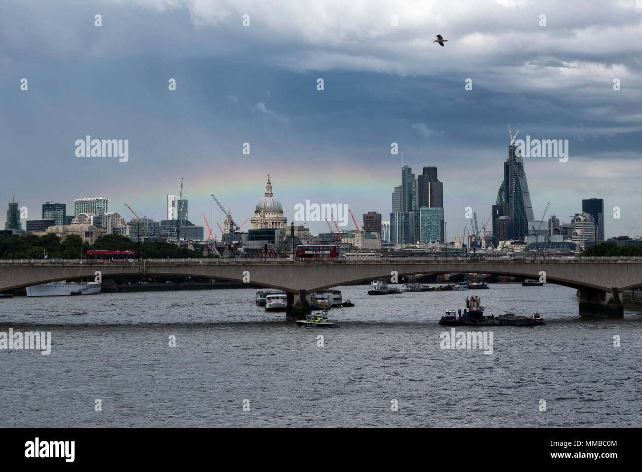 Rainbow over the thames hi-res stock photography and images - Alamy