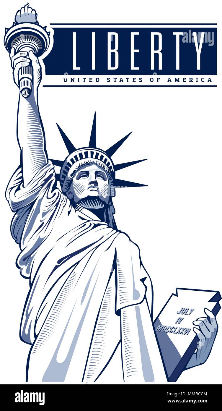 Statue of liberty usa vector logo hi-res stock photography and images ...