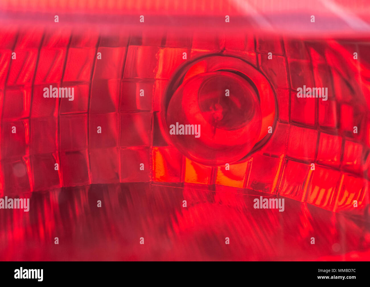 A close-up of the brake light from the rear of a car Stock Photo - Alamy