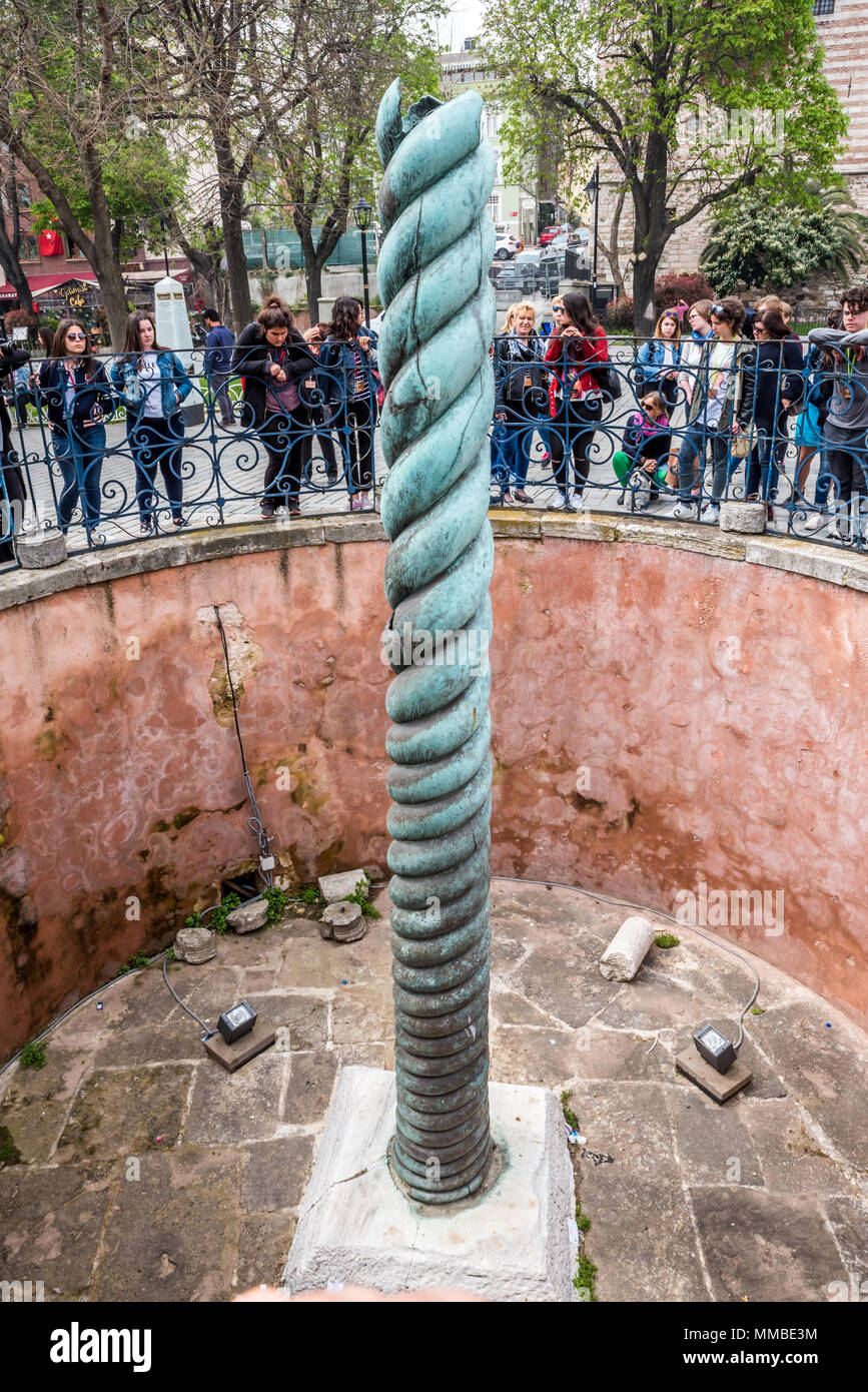 View of Serpent Column, Three-headed Serpent or Serpentine Column in ...