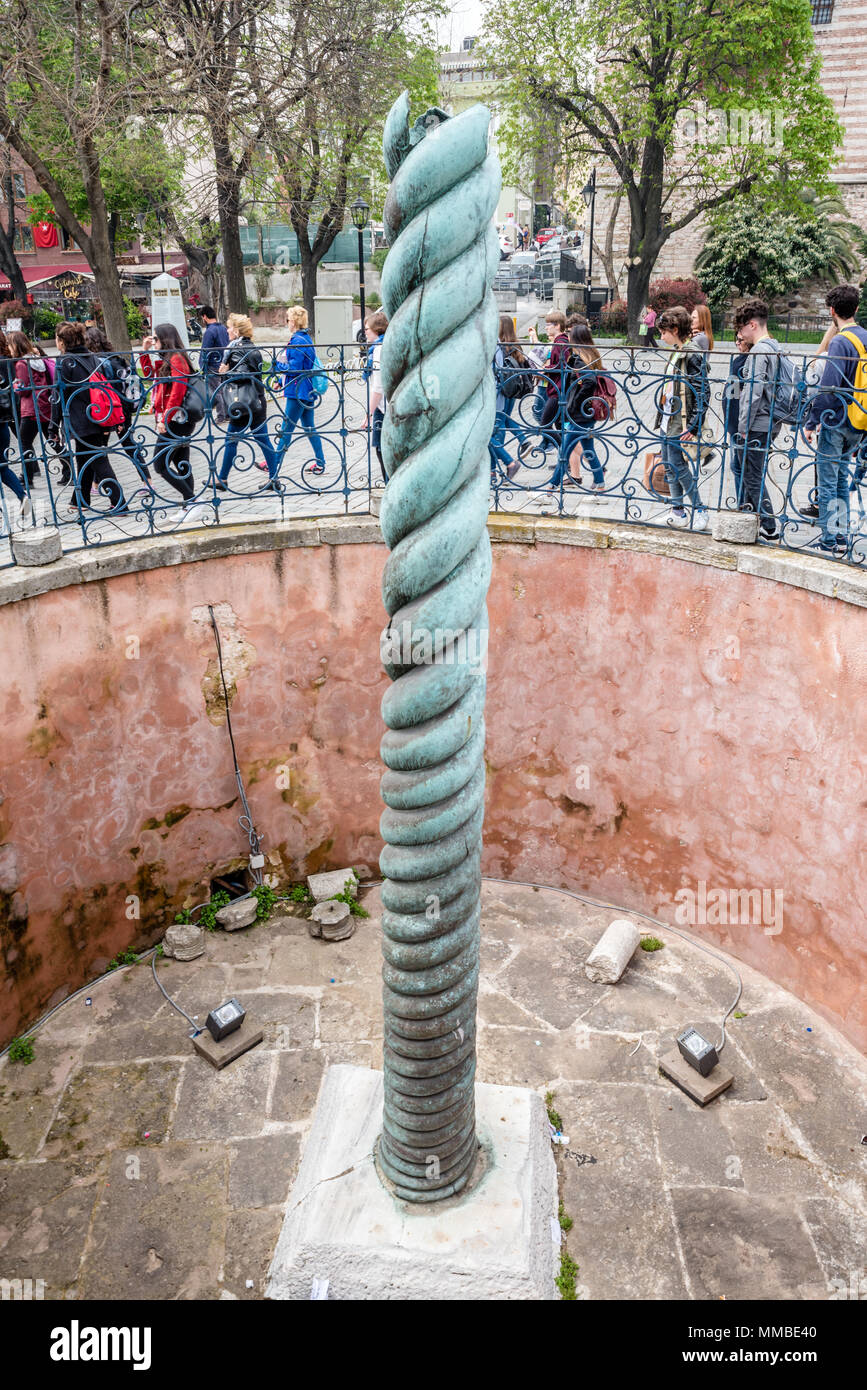 View of Serpent Column, Three-headed Serpent or Serpentine Column in ...