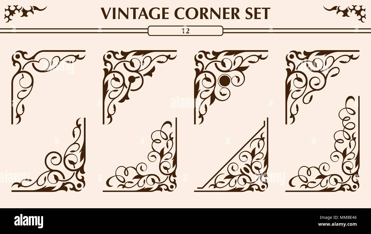 Vintage Corner Border Clip Art