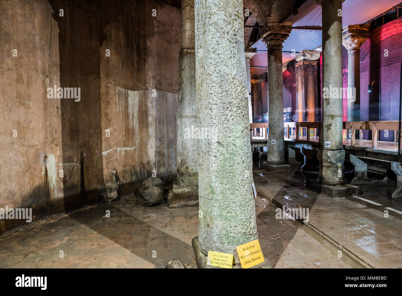 Wish pool in Basilica Cistern,an underground water reservoir and ...