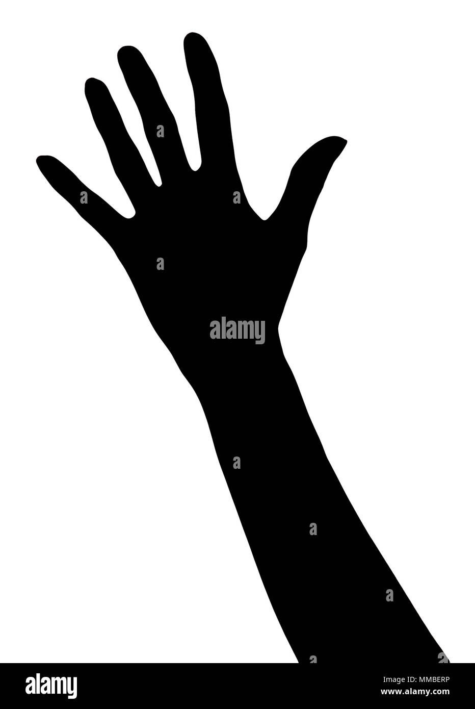 Hand silhouette isolated female hi-res stock photography and images - Alamy
