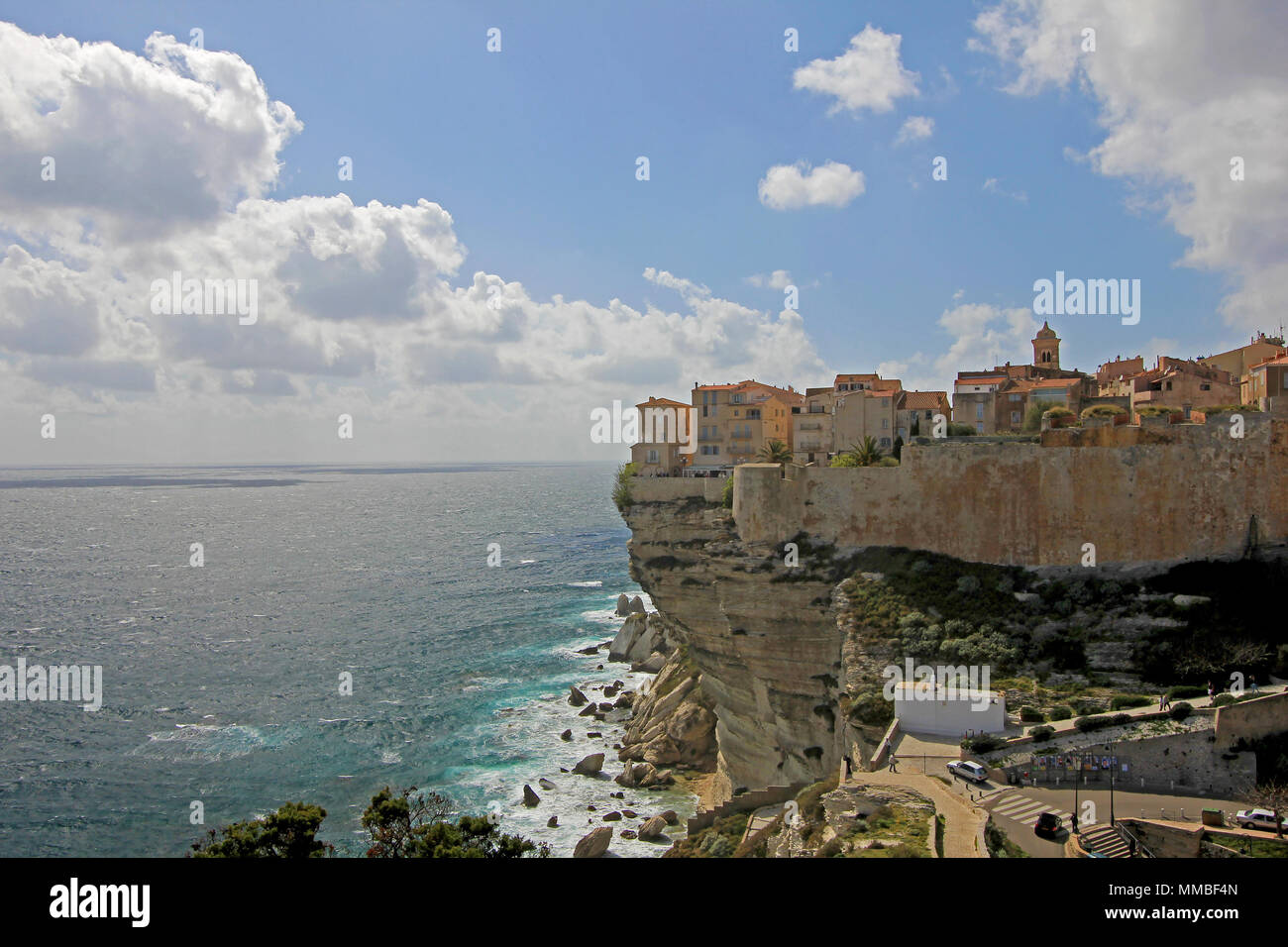 Bonifacio Cliff Corsica Island Stock Photos & Bonifacio Cliff Corsica ...