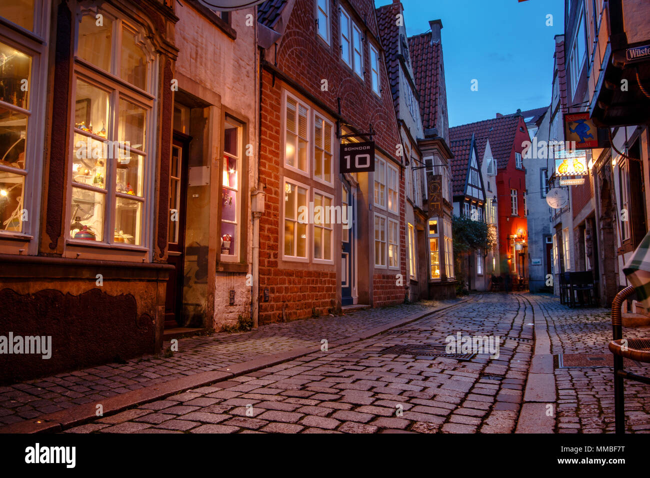 German City at Night Stock Photo - Alamy