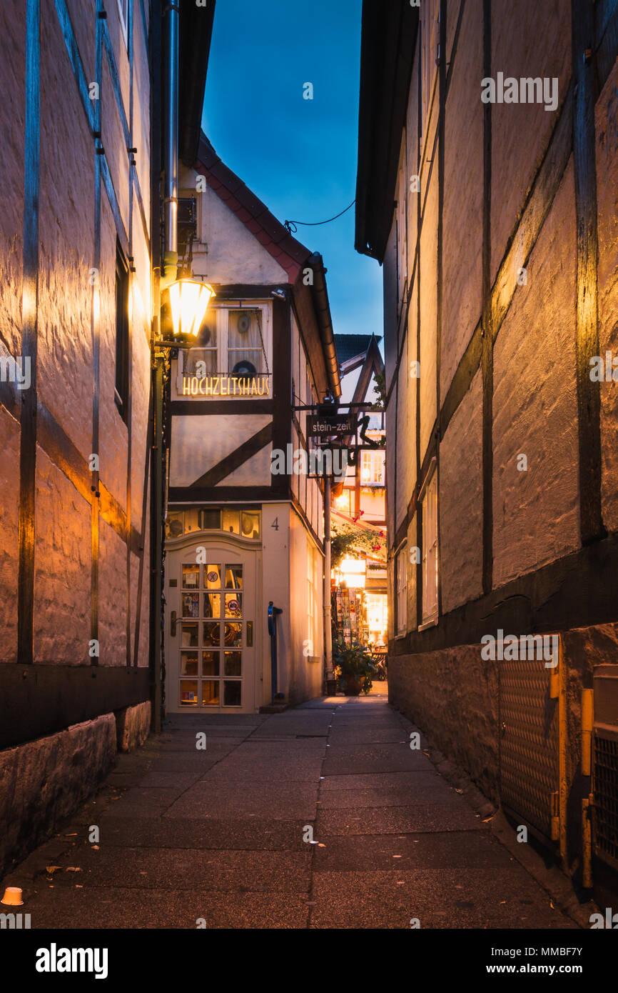 German City at Night Stock Photo - Alamy