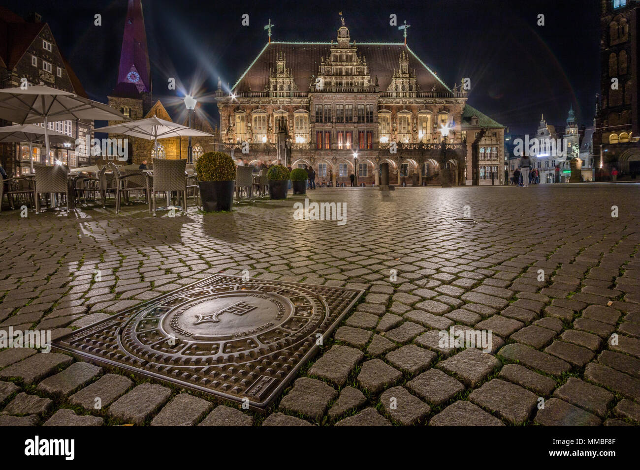 German City at Night Stock Photo - Alamy