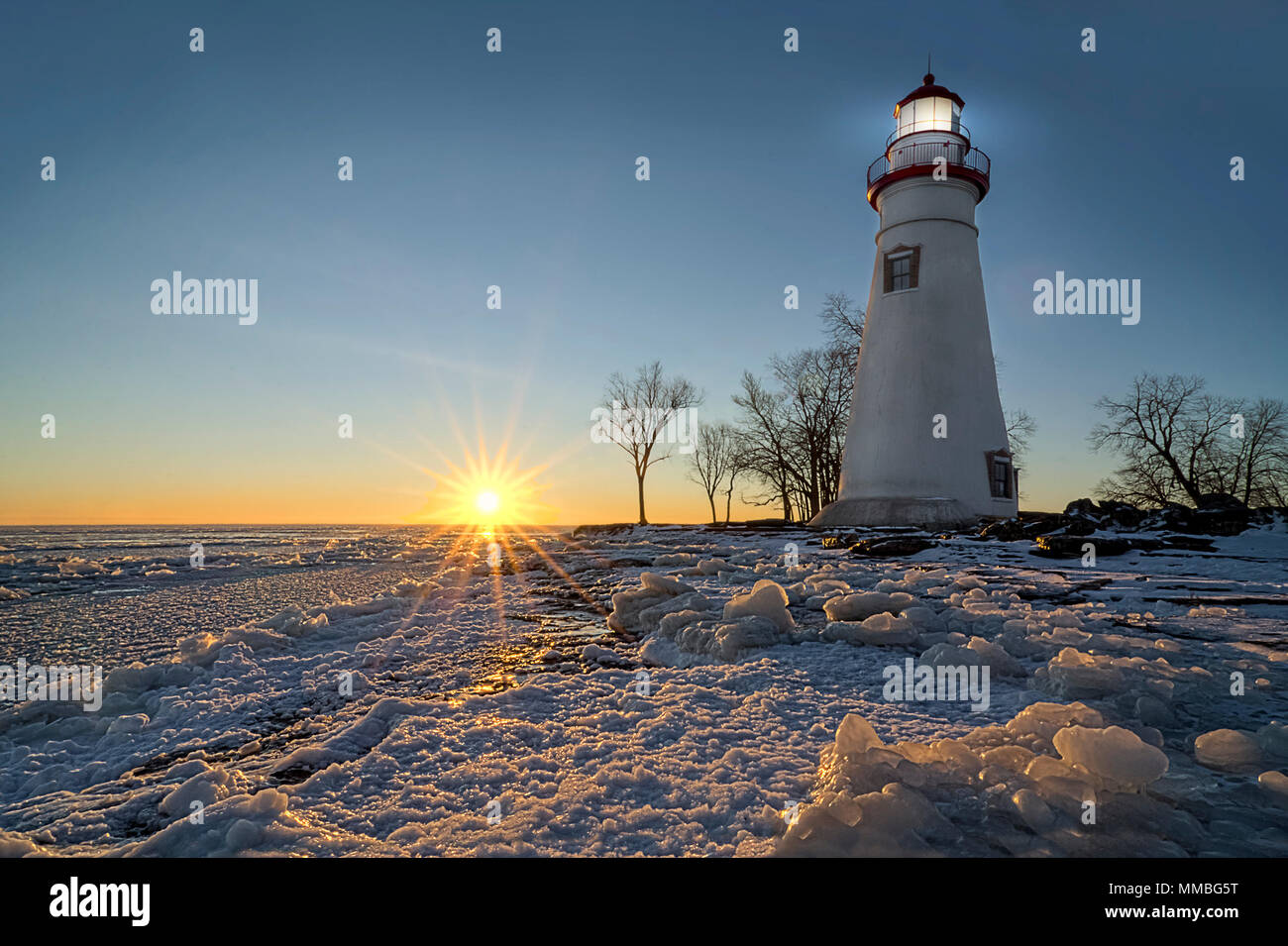 The historic Marblehead Lighthouse in Northwest Ohio sits along the ...