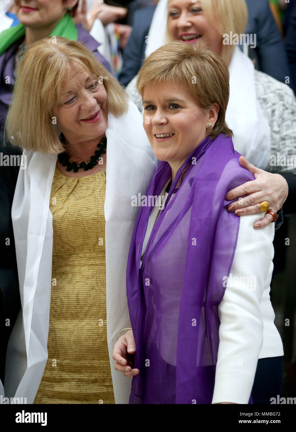 Female MSPs Linda Fabiani (left) and First Minister Nicola Sturgeon in ...