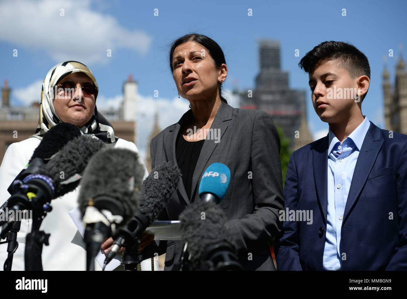 Fatima boudchar and her son abderrahim belhaj hi-res stock photography ...