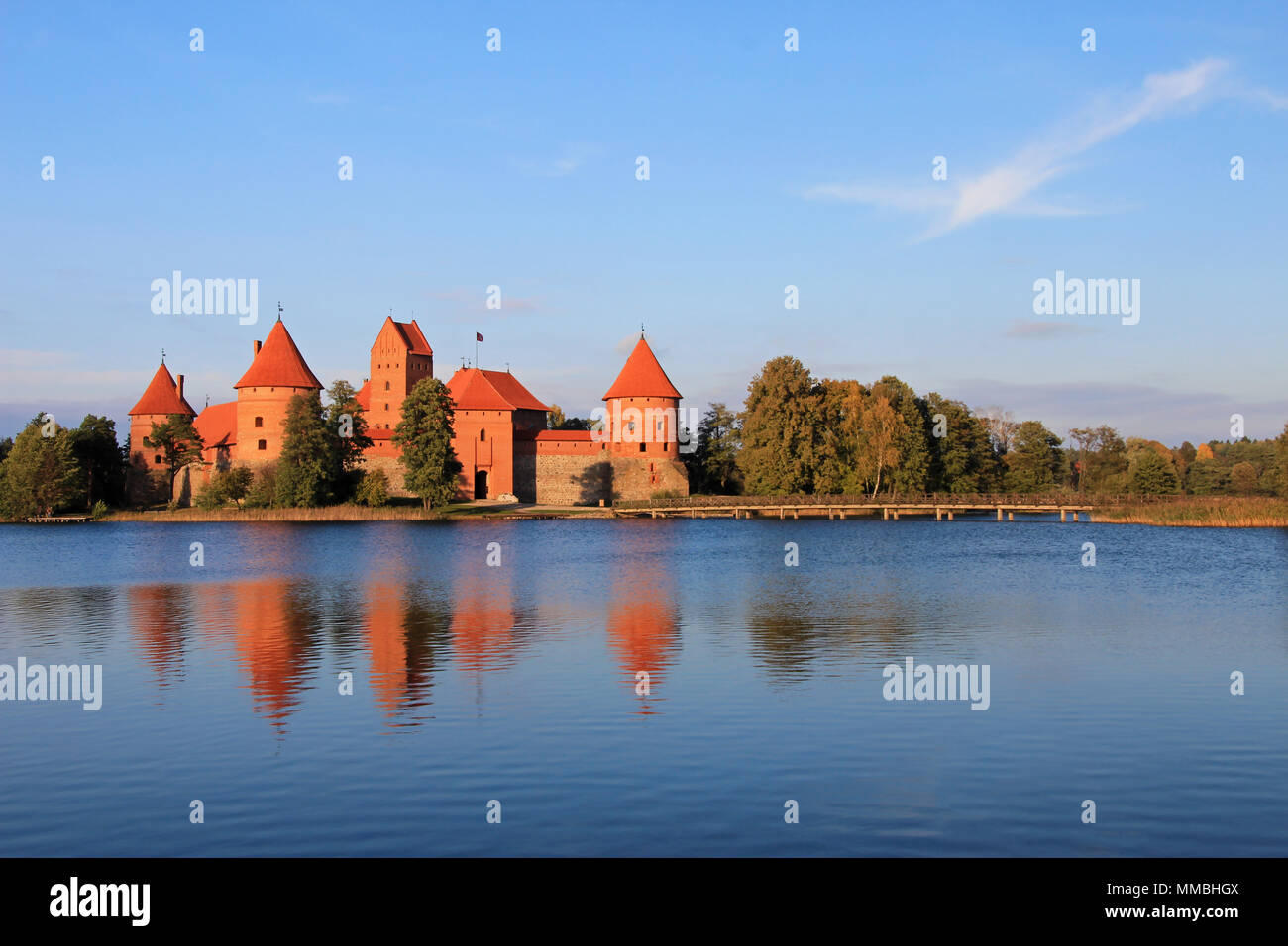 Trakai Castle, lake Galve, Trakai Island, Lithuania Stock Photo - Alamy