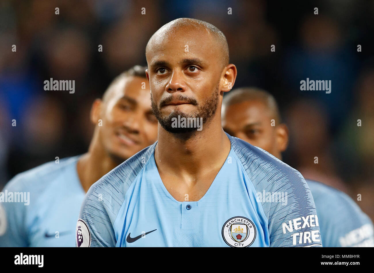 Manchester City's Vincent Kompany (centre) during the Premier League ...