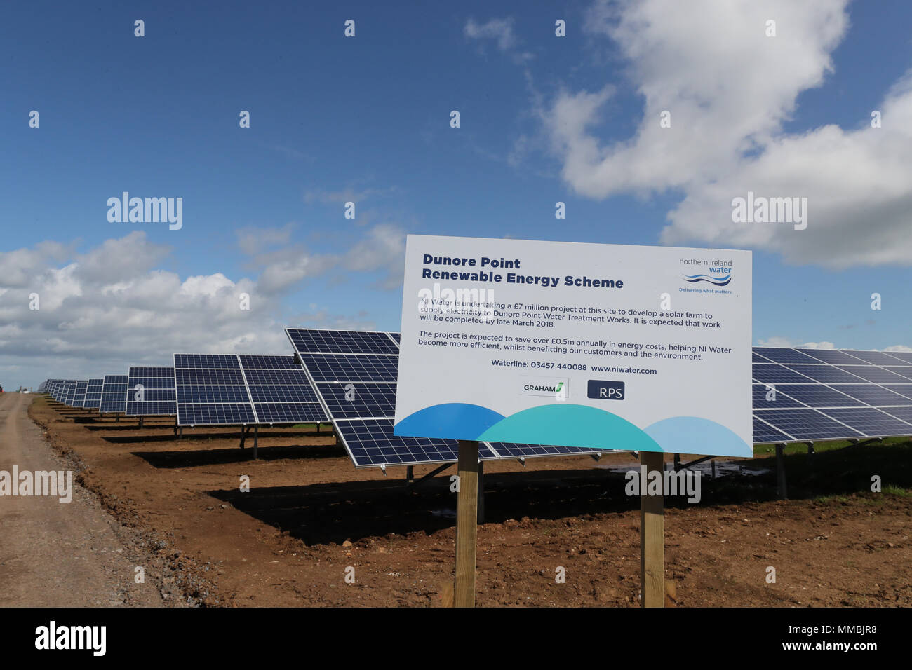 A view of the new £7 million solar farm at Dunore, which will supply ...