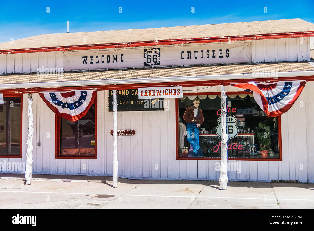Store front of The Route 66 Place and Twisters located in Williams ...