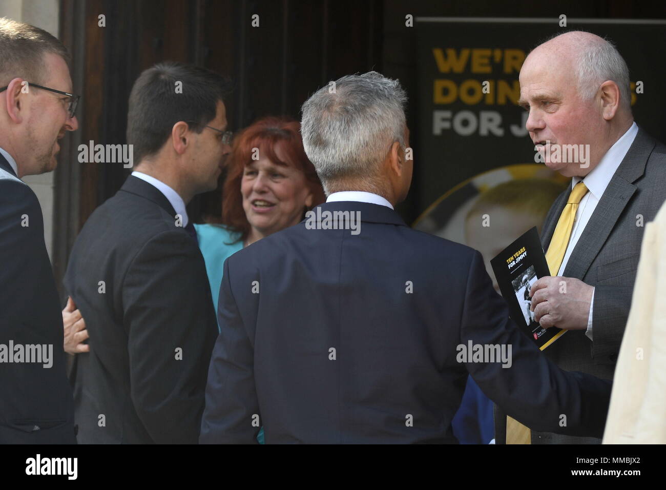 (Left to right) Housing Secretary James Brokenshire, Margaret Mizen ...