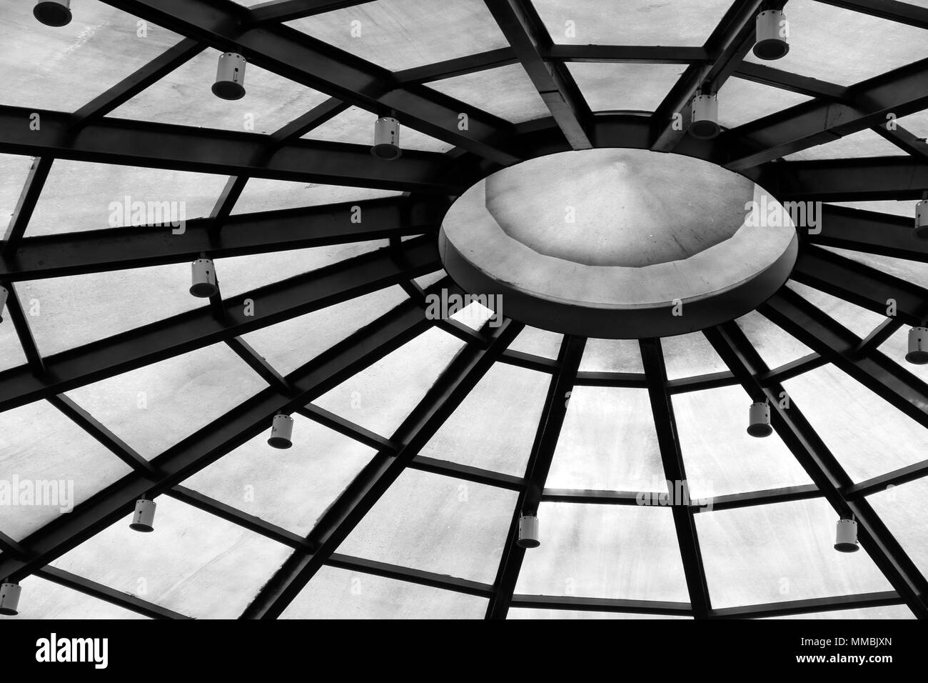 Background with circle structure under roof of dome Stock Photo - Alamy