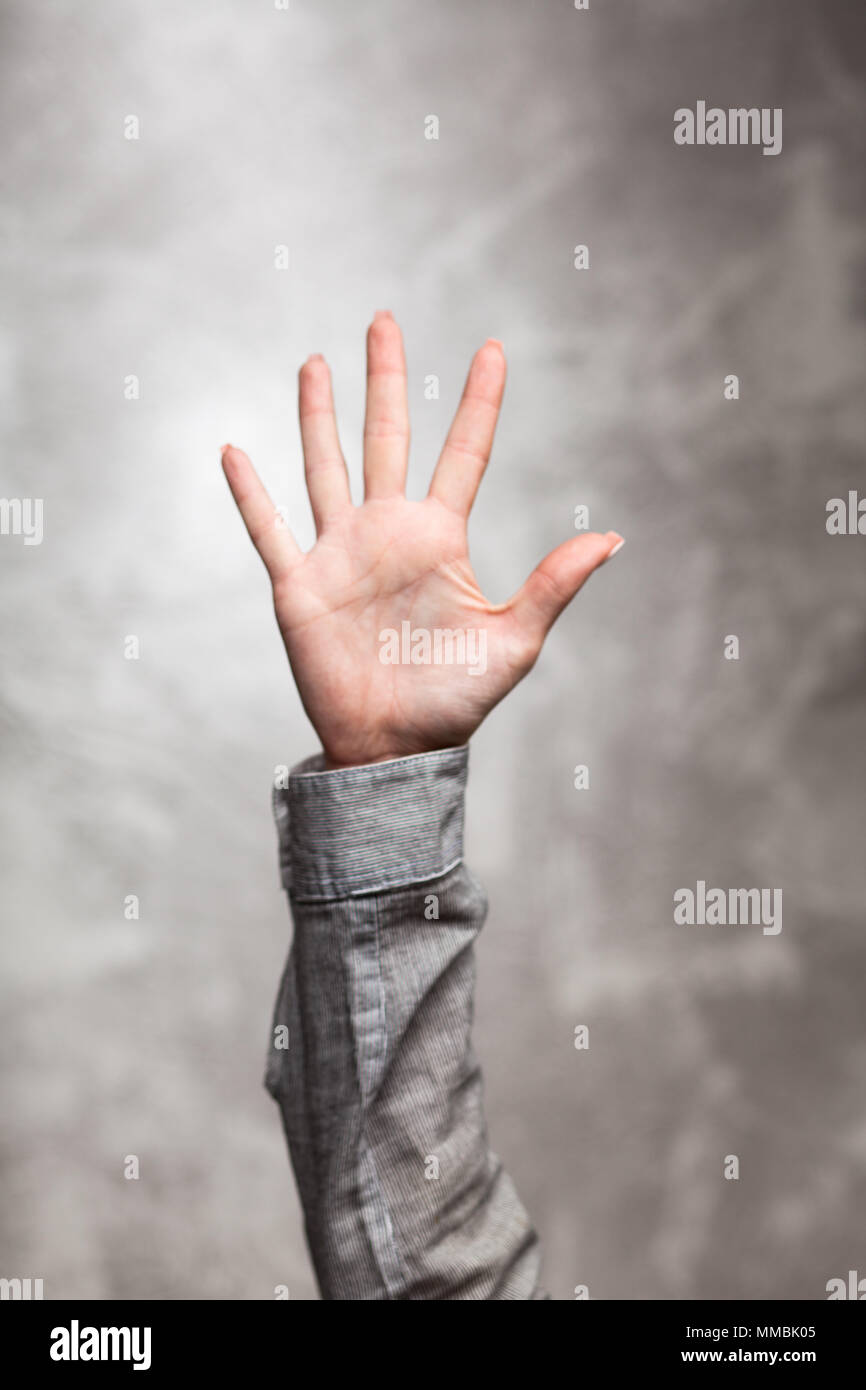 Hand showing index finger female hi-res stock photography and images ...