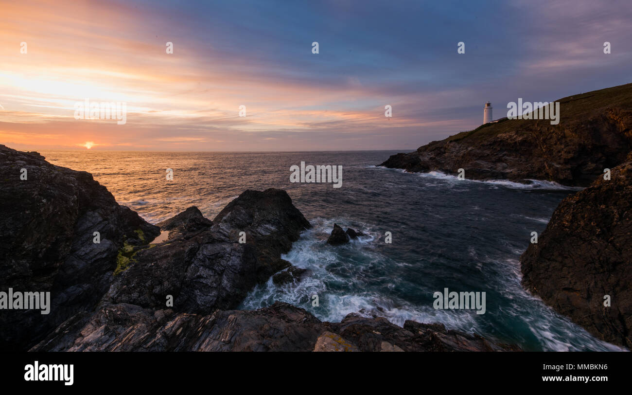 Trevose lighthouse at dusk hi-res stock photography and images - Alamy