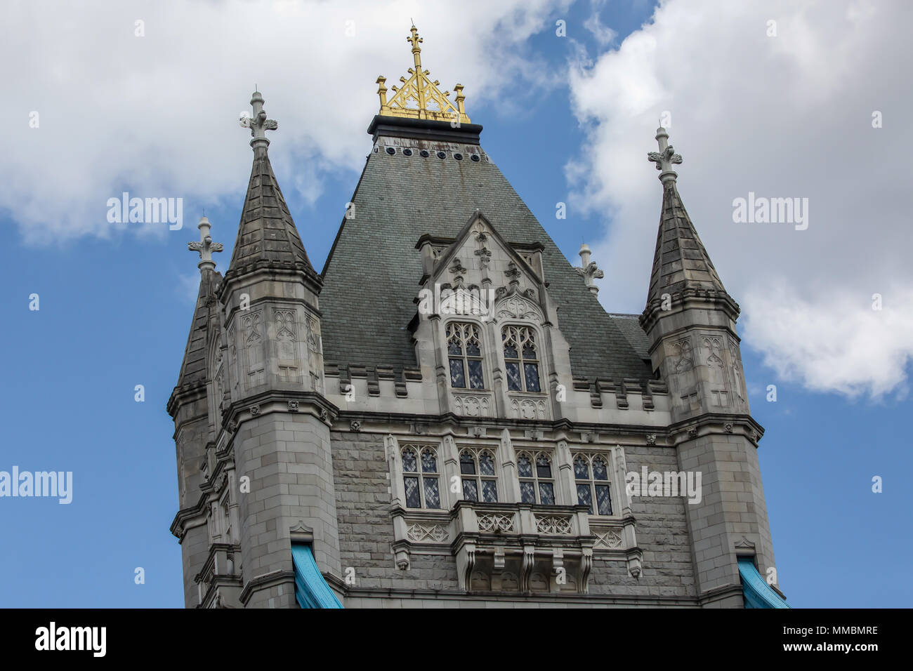 The top part of Tower Bridge in London Stock Photo - Alamy