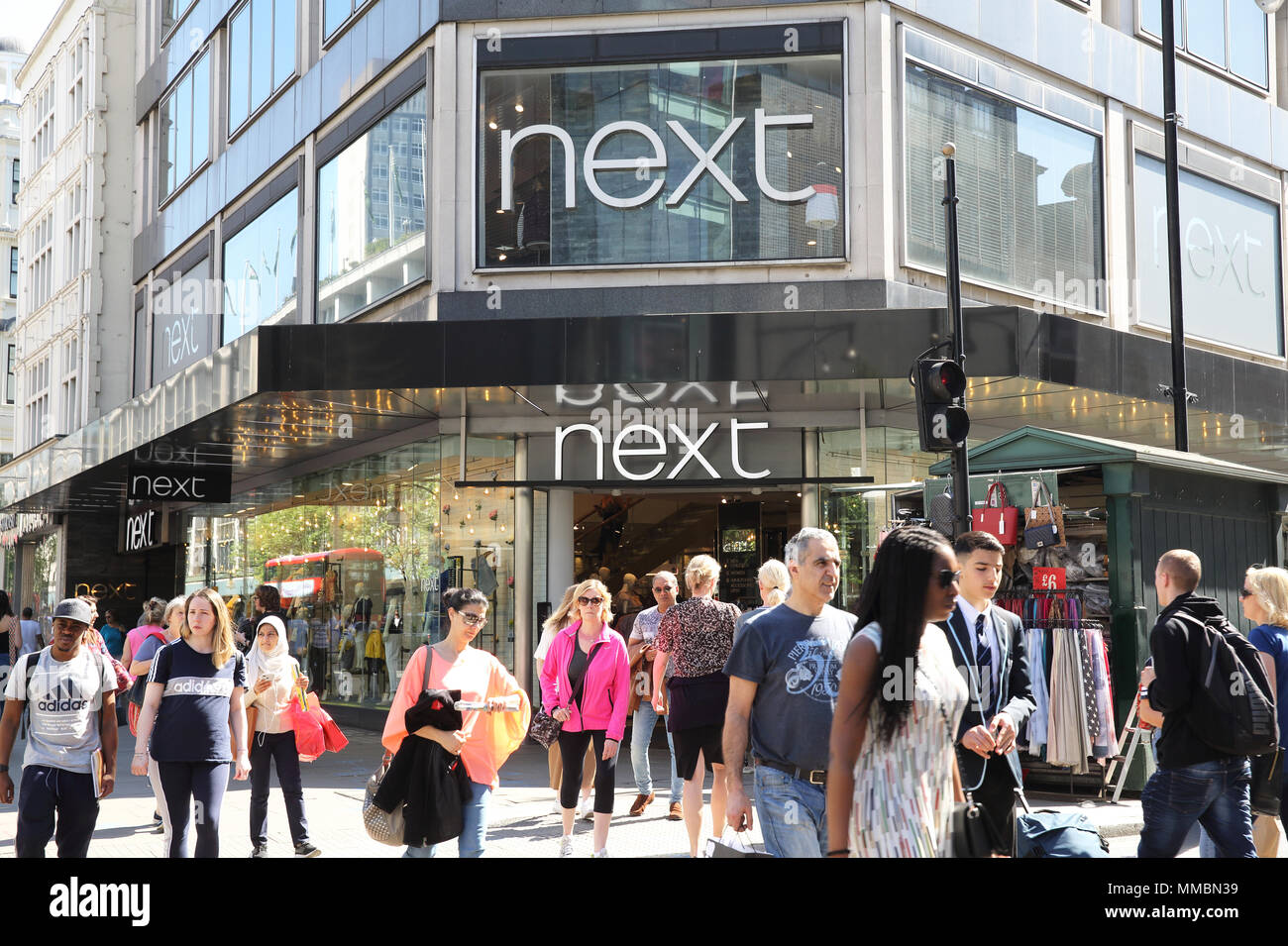 Next shopfront on Oxford Street, in London's West End, in England, UK ...