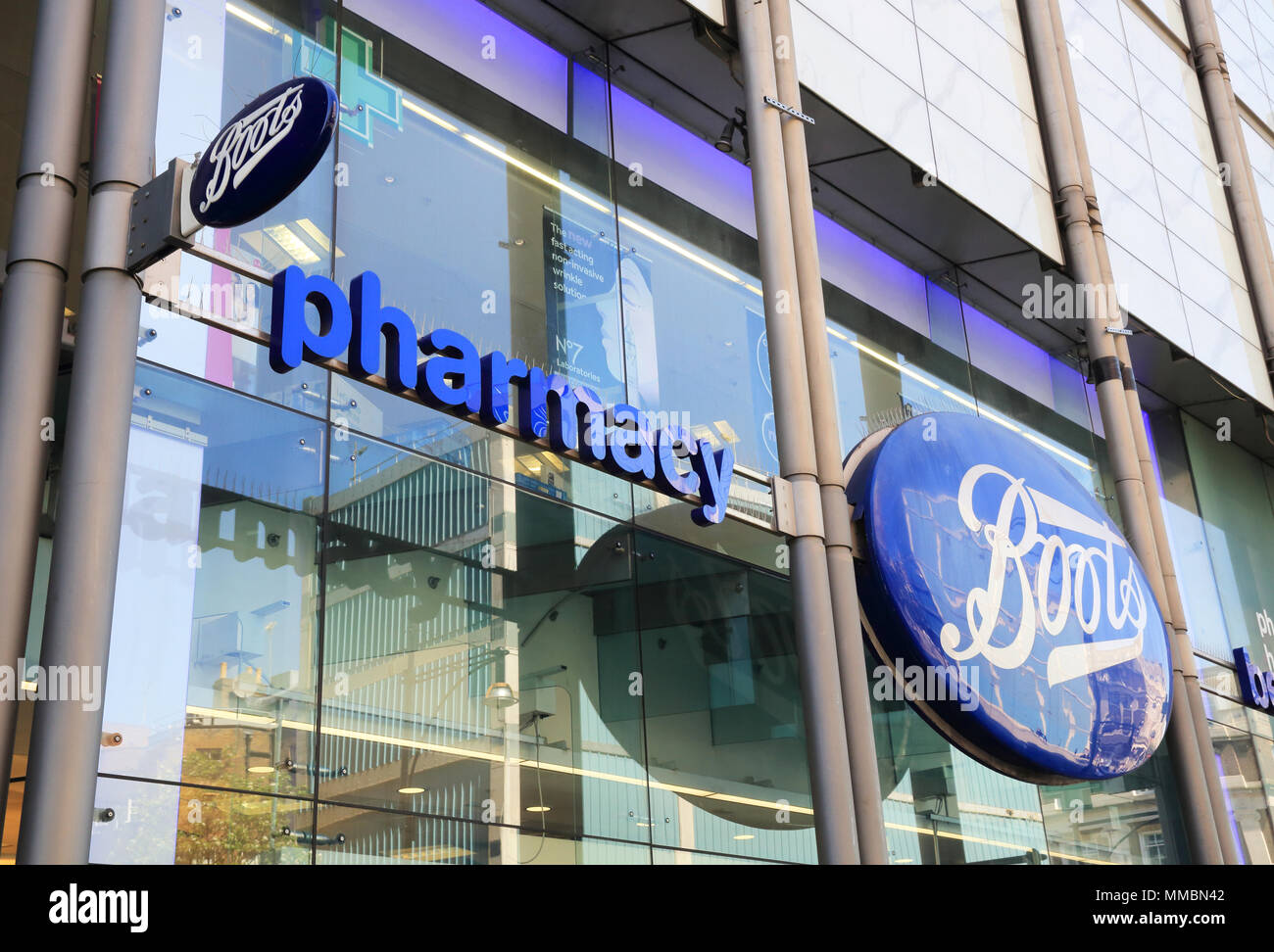 Boots chemist logo on oxford hi-res stock photography and images - Alamy