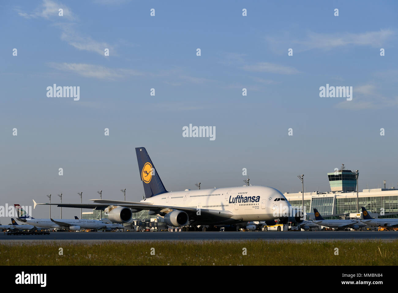 A 380-800, A380, Lufthansa, Aircraft, Airplane, Plane, Push Back Truck ...