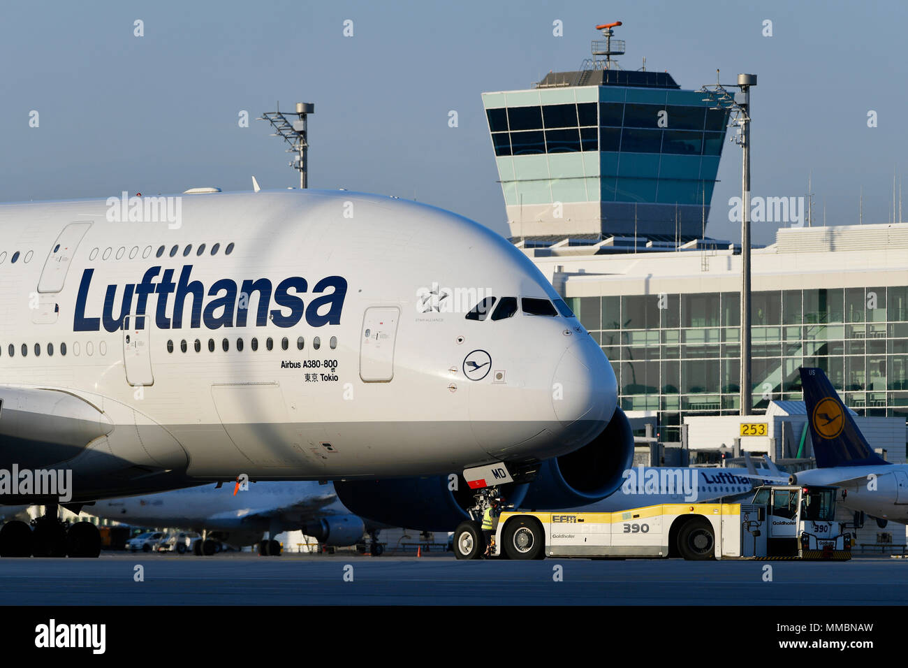 A 380-800, A380, Lufthansa, Aircraft, Airplane, Plane, Push Back Truck ...
