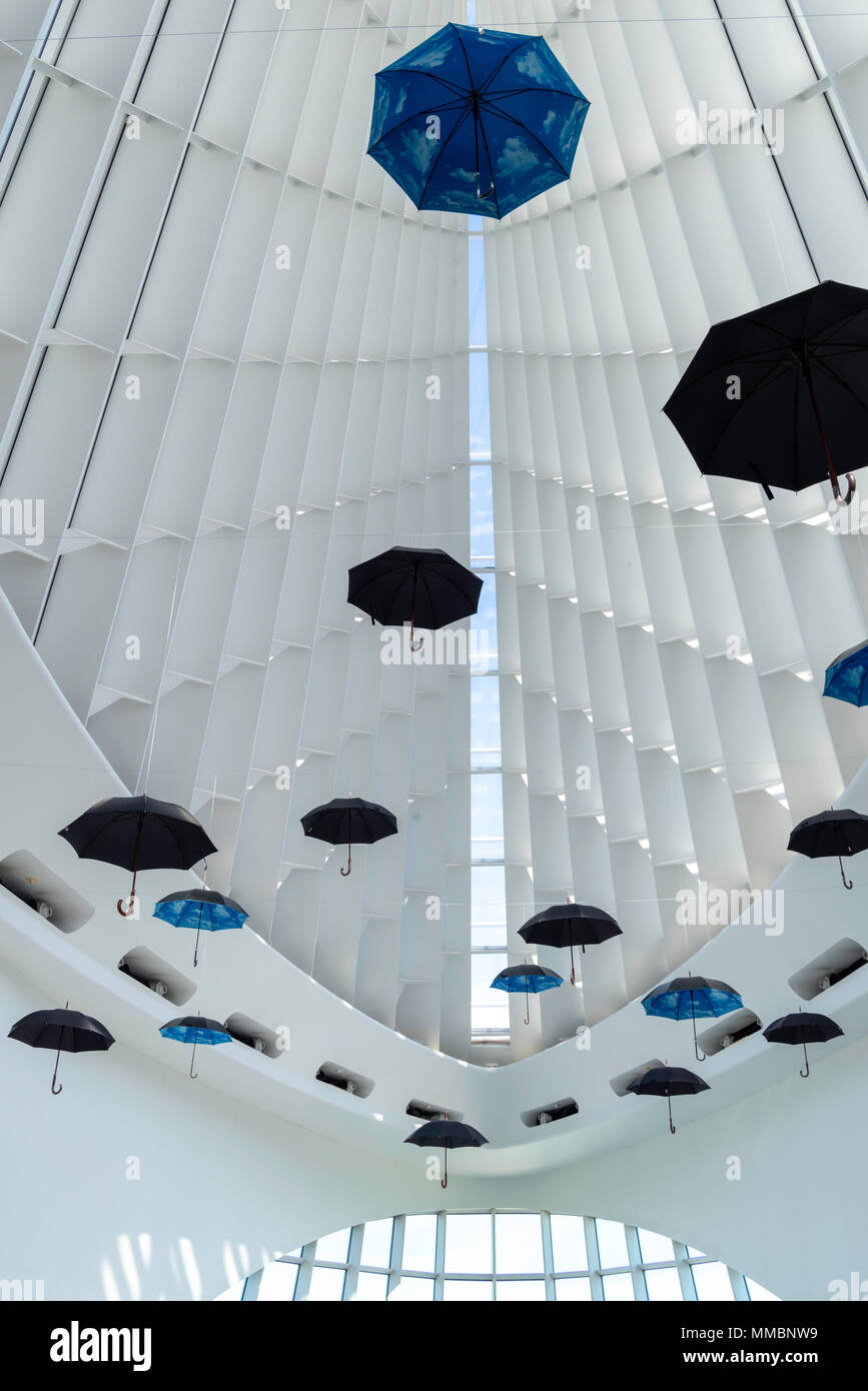 Interior view of the Milwaukee Art Museum, Milwaukee, Wisconsin, USA ...