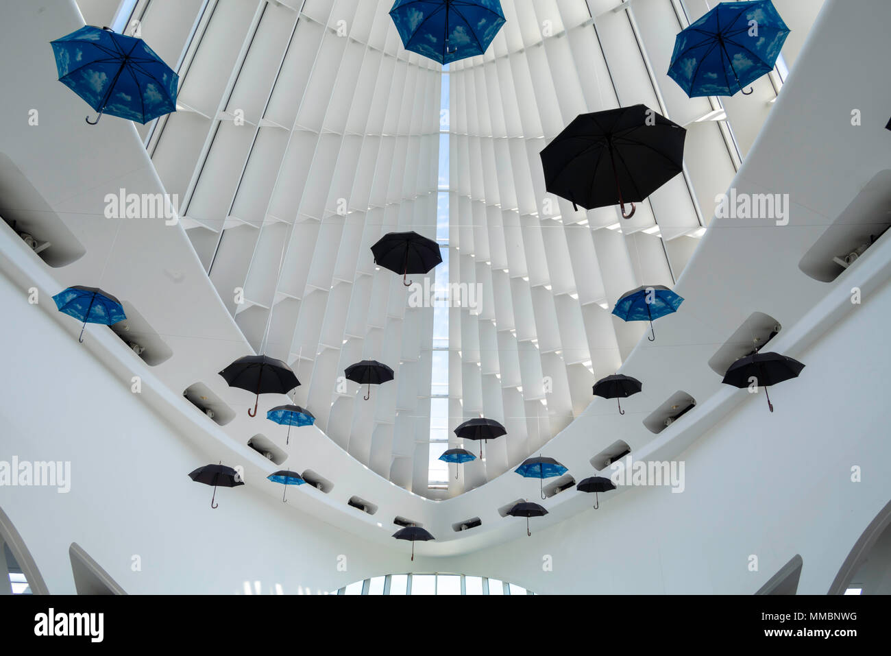 Interior view of the Milwaukee Art Museum, Milwaukee, Wisconsin, USA ...