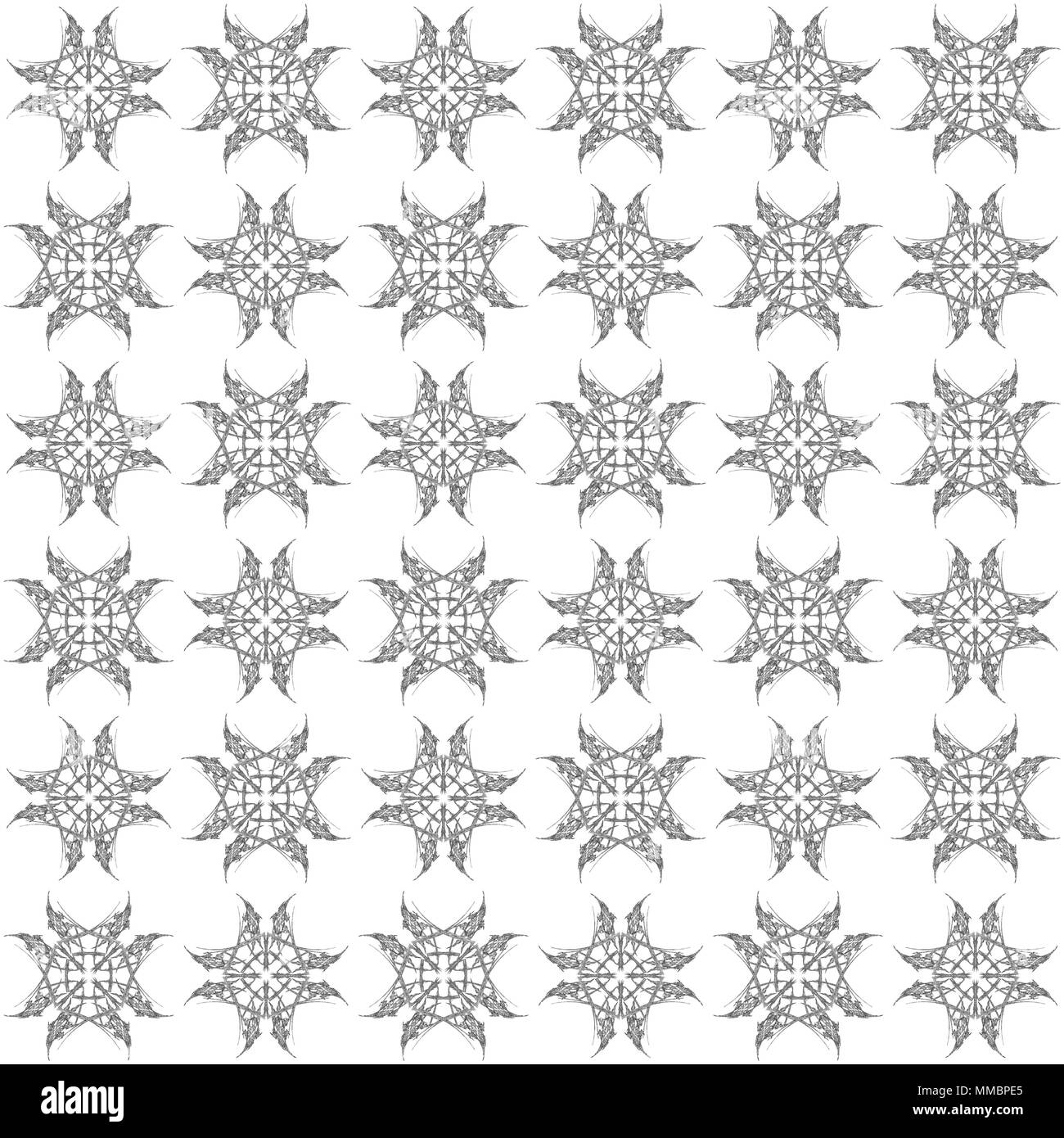 Seamless abstract black texture fractal patterns on white background ...