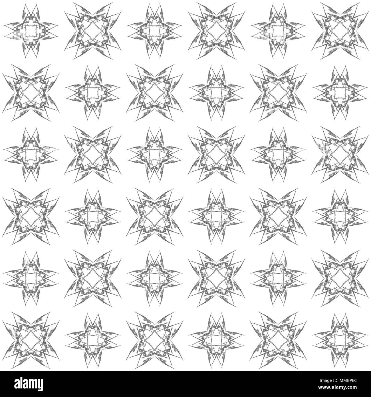 Seamless abstract black texture fractal patterns on white background ...