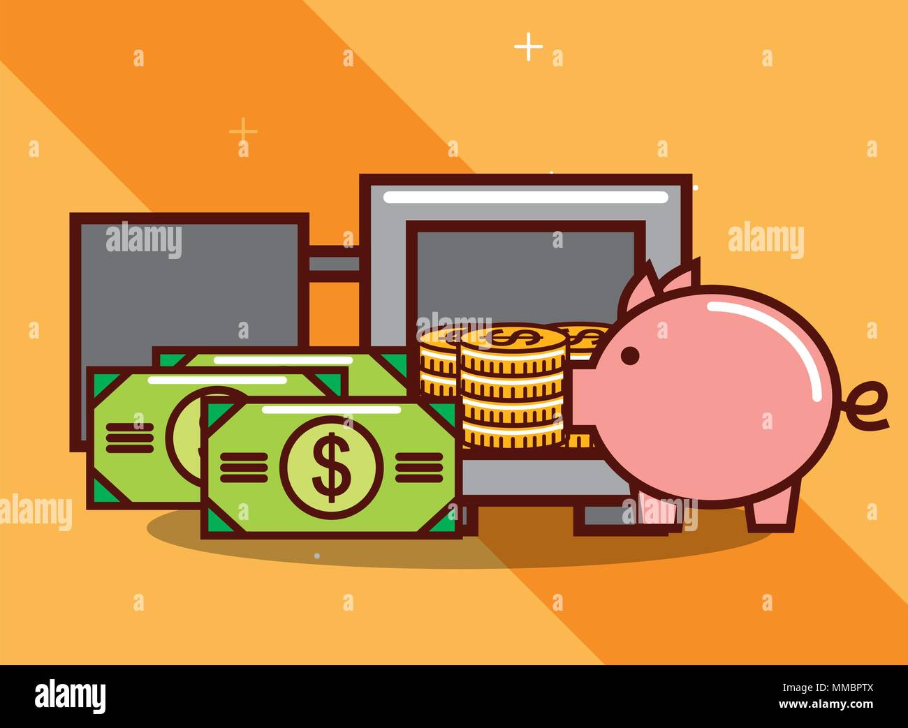 Australian currency piggy bank Stock Vector Images - Alamy