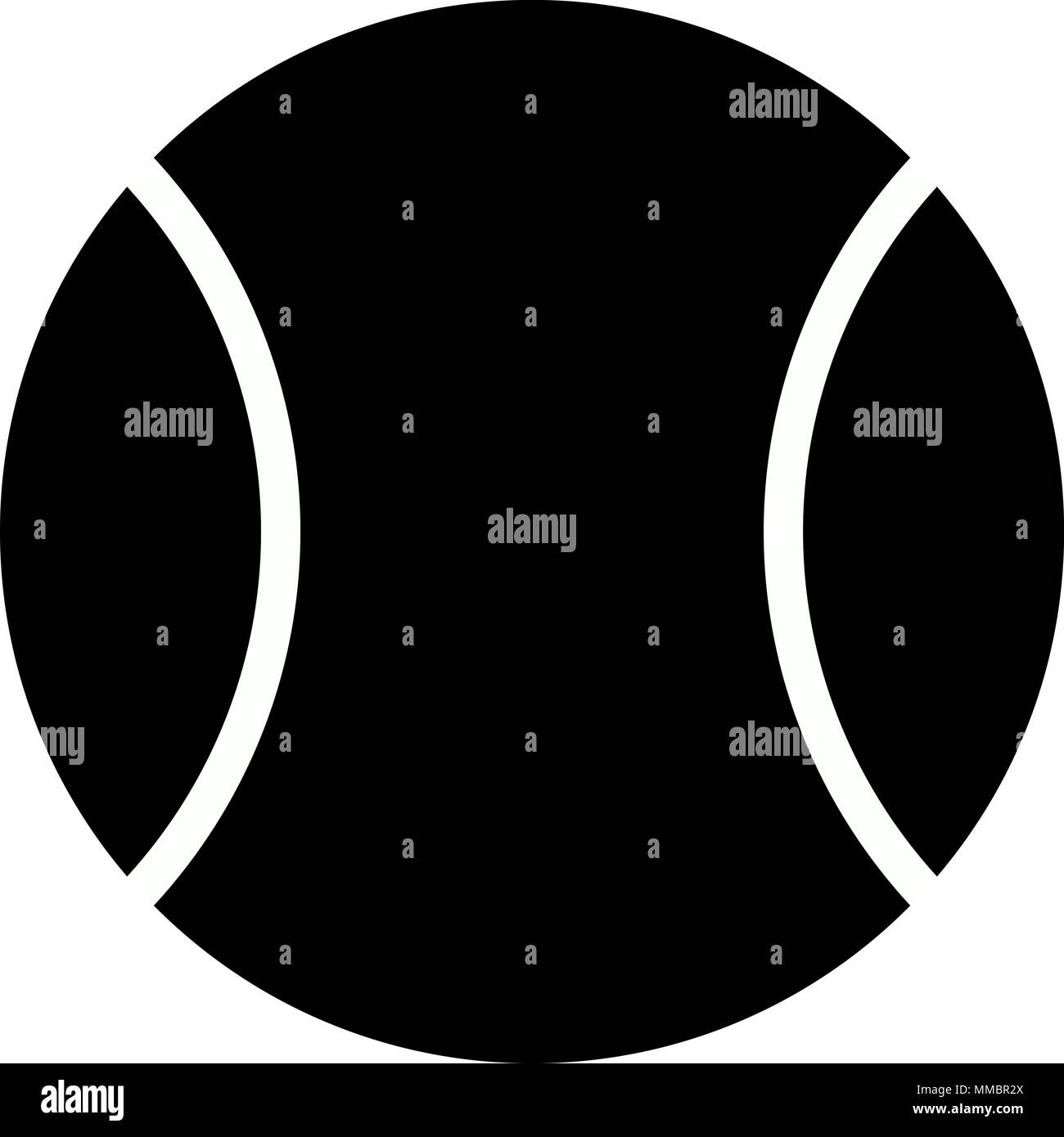 Tennis ball simple isolated on white background. vector icon Stock ...