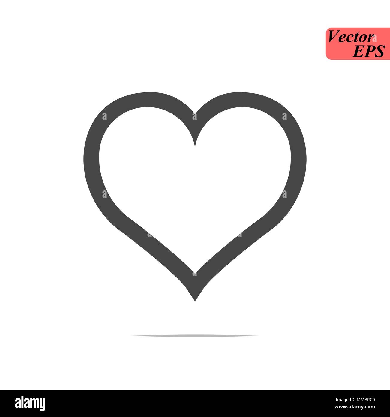 Heart Icon Vector. Love symbol. Valentine's Day sign, emblem isolated ...