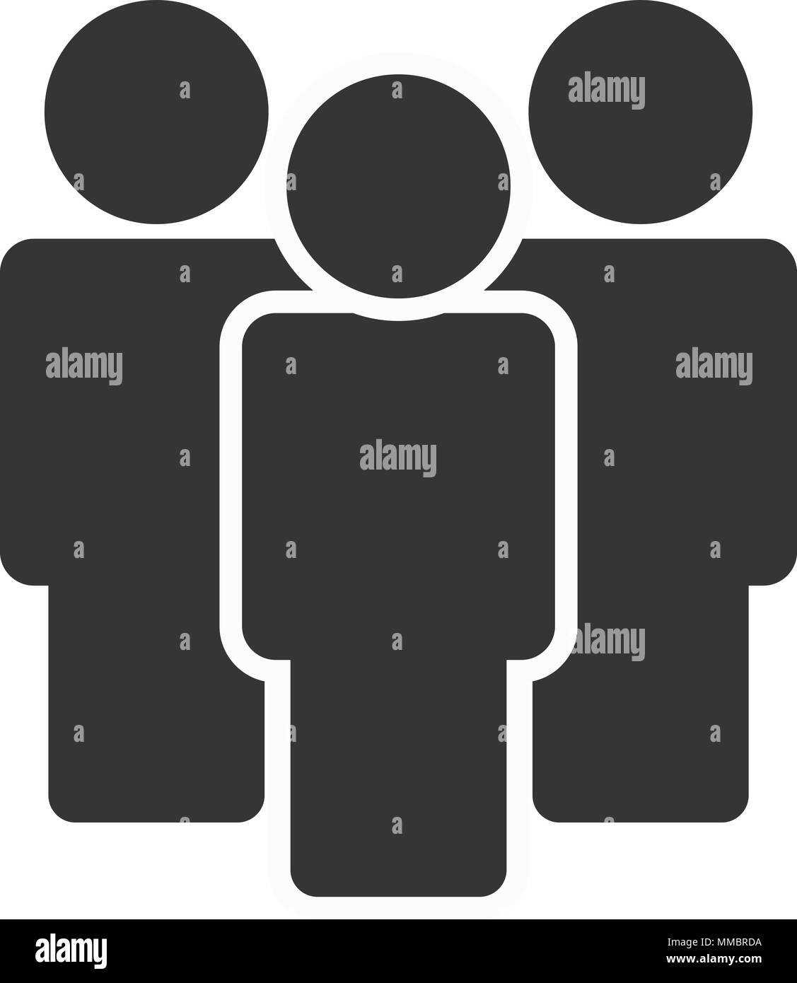 People icon on white Black and White Stock Photos & Images - Alamy