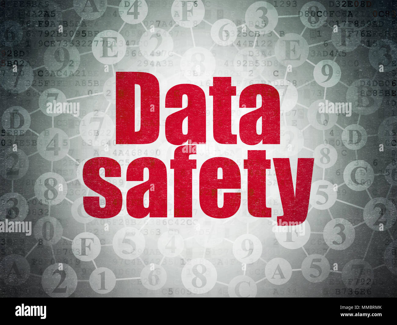 Information concept: Data Safety on Digital Data Paper background Stock ...
