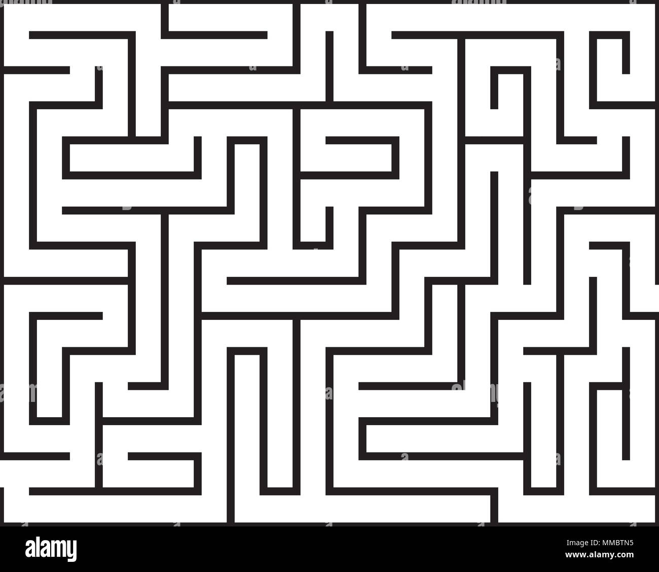 Rectangle maze isolated on white background Stock Photo - Alamy