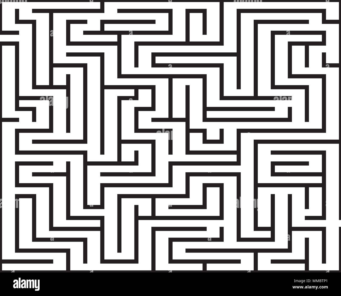 Rectangle maze isolated on white background Stock Photo - Alamy
