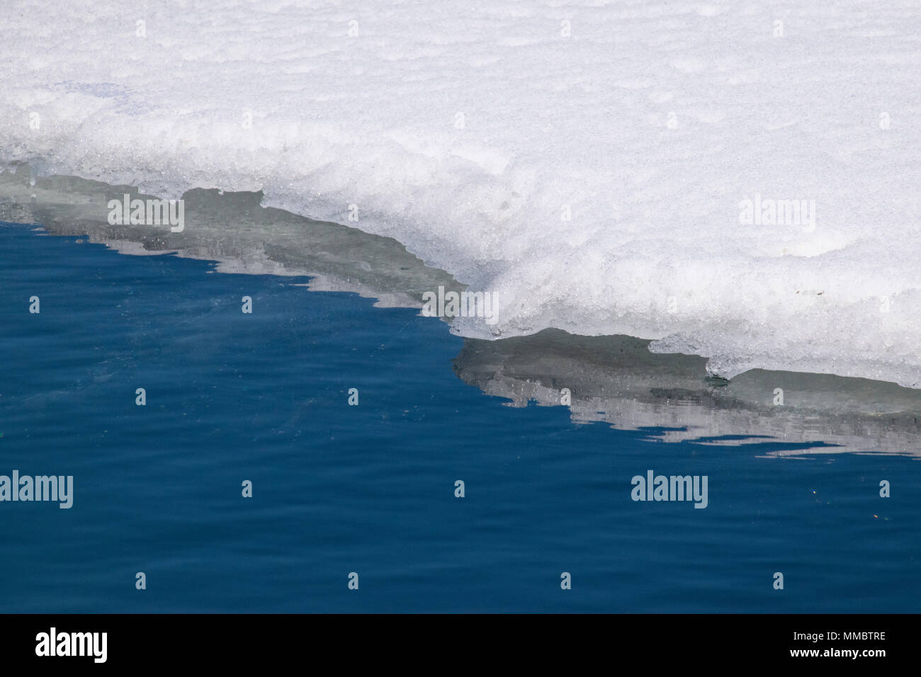 Receding ice in the spring Stock Photo - Alamy