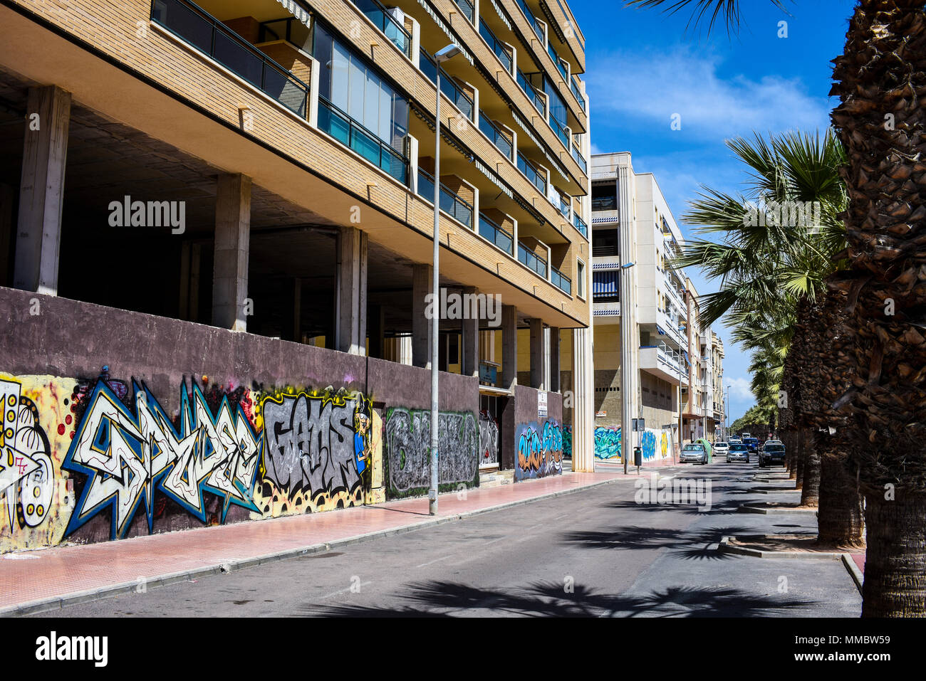 Graffiti palm trees hi-res stock photography and images - Alamy
