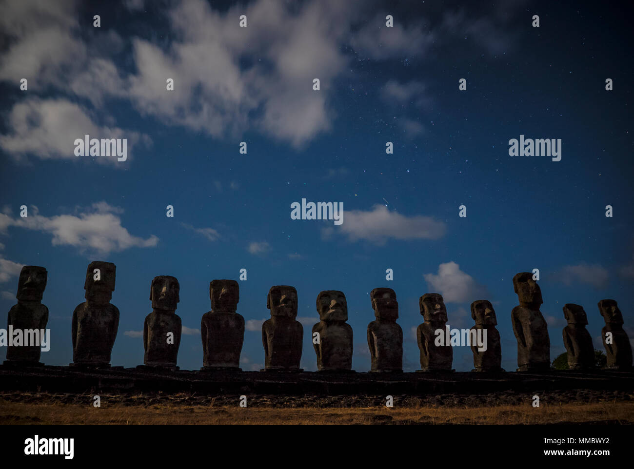 Rapa Nui Moai Statues Easter Island Stock Photo - Alamy
