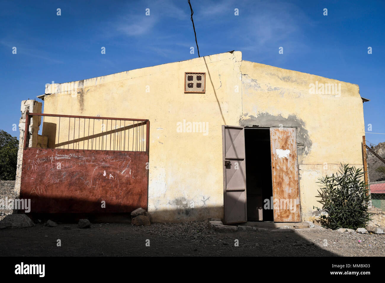 A gate sits open at the school in Randa where U.S. Soldiers from ...