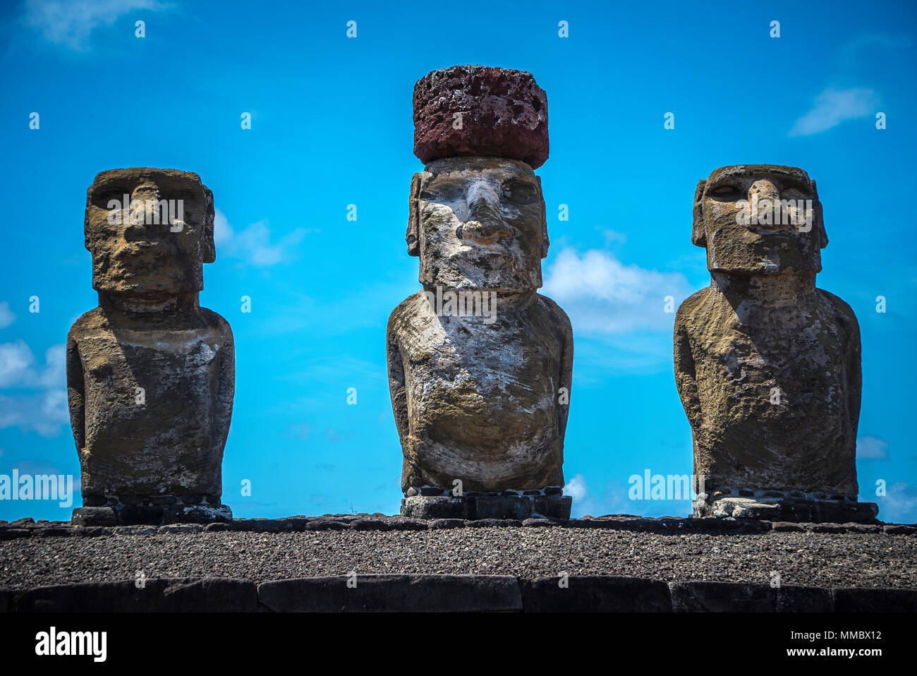 Rapa Nui Moai Statues Easter Island Stock Photo - Alamy