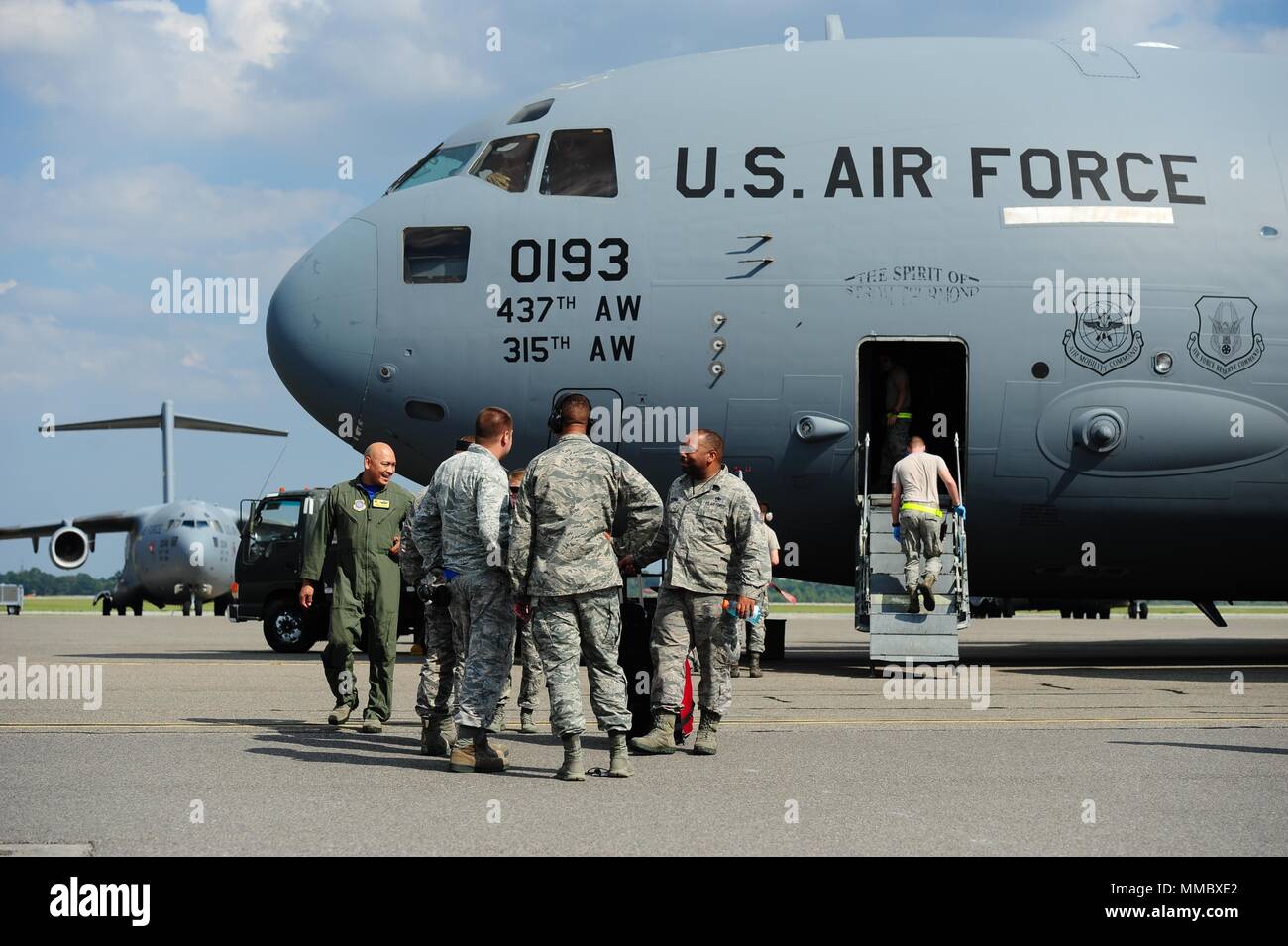 Col. Jimmy Canlas, 437th Airlift Wing commander, welcomes Airmen ...