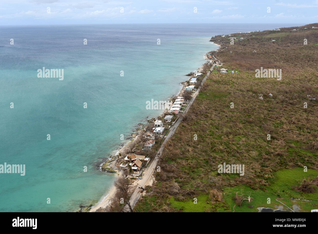 St. Croix, US Virgin Islands--Aerial views of the island show ...