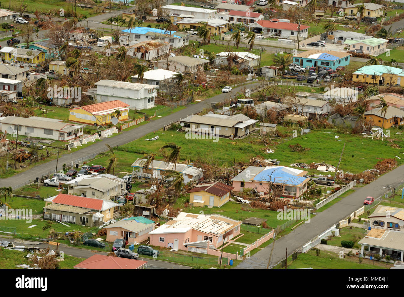 St. Croix, US Virgin Islands--Aerial views of the island show ...