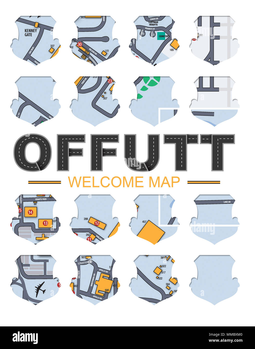 Cover Design for 2017 Offutt Welcome Map. (U.S. Air Force graphic by ...