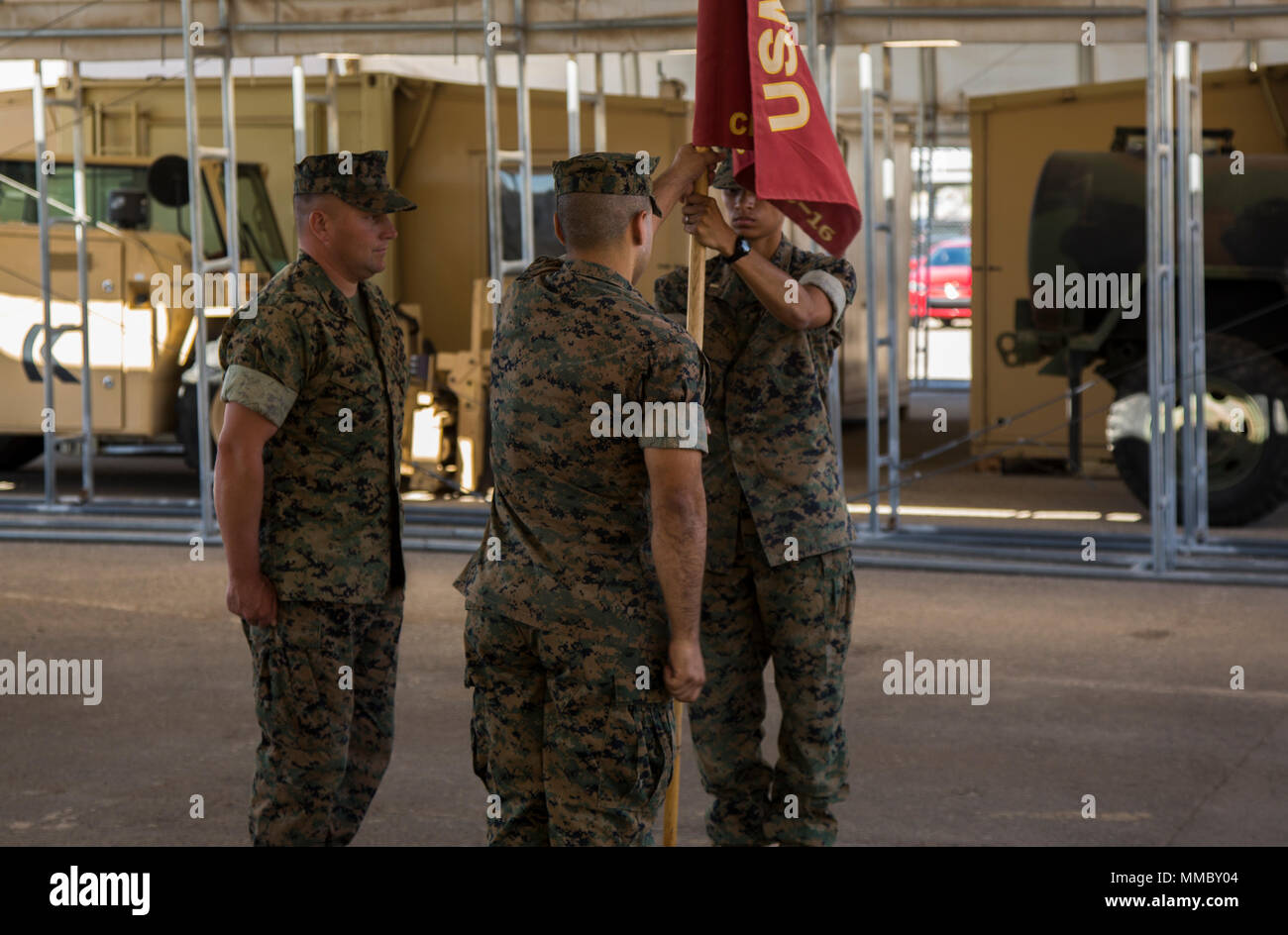 U.S. Marine Corps 1st Lt. Christopher Ontivero, the oncoming company ...
